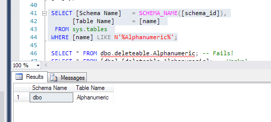 sp_rename to change schema? – No Column Name
